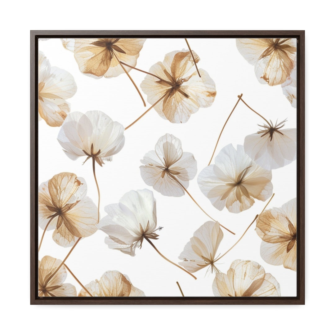 White Pressed Flower Art Print - Digital Download - Etsy