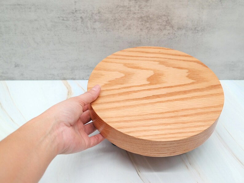 Mid Century Modern Round Wooden Riser With Metal Legs Wood - Etsy