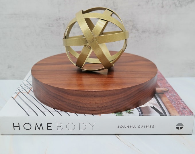 Walnut Wooden Riser for Coffee Table Decor, Wooden Display Stand for ...