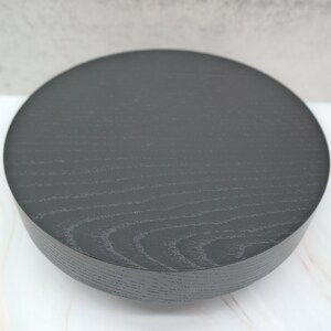 Red Oak Wood Black Round Riser, Mid Century Modern Display Riser ...