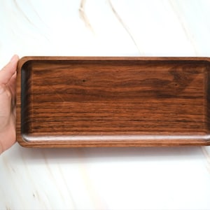 Walnut Tray, Coffee Serving Tray, Rectangle Serving Tray, Walnut ...