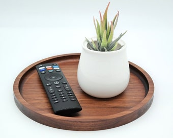 Round Walnut Tray - Etsy