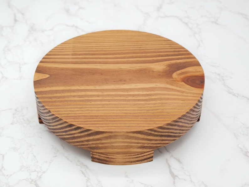 Large 9 In Plant Riser Stand Wooden Round Riser Wooden - Etsy