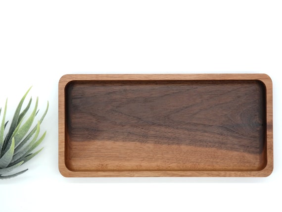 Catch All Tray Walnut Tray Wood Valet Tray Walnut Catch All - Etsy