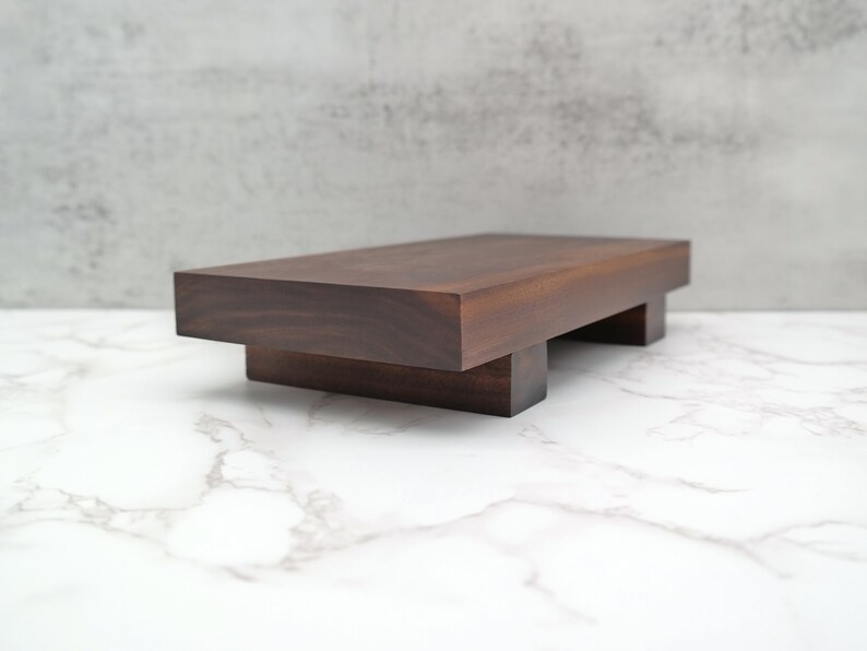 Walnut Riser Decorative Trays Riser Display Wood Pedestal - Etsy