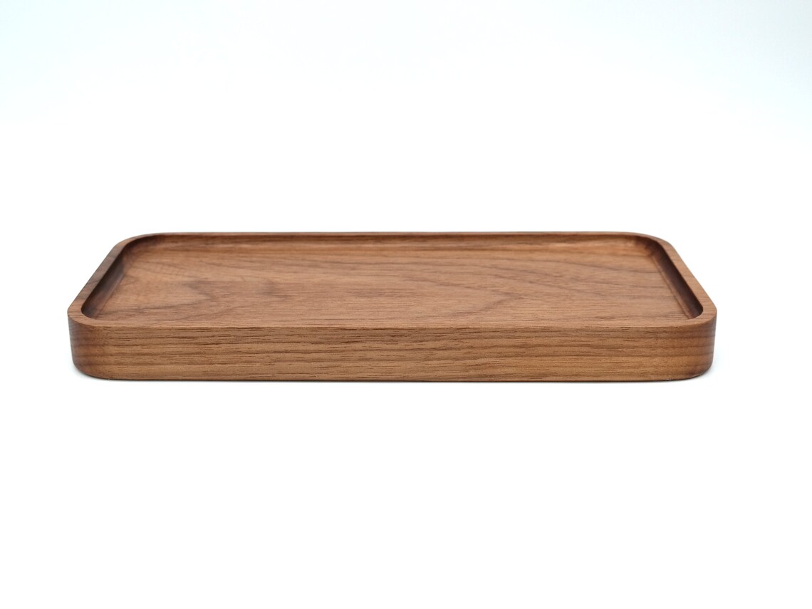 Walnut Tray Coffee Serving Tray Rectangle Serving Tray | Etsy