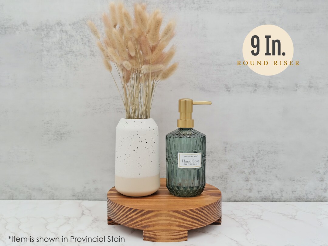 Large 9 In Plant Riser Stand Wooden Round Riser Wooden - Etsy