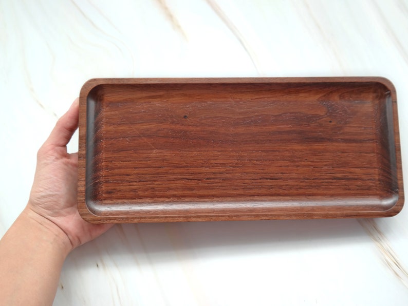 Walnut Tray Coffee Serving Tray Rectangle Serving Tray - Etsy