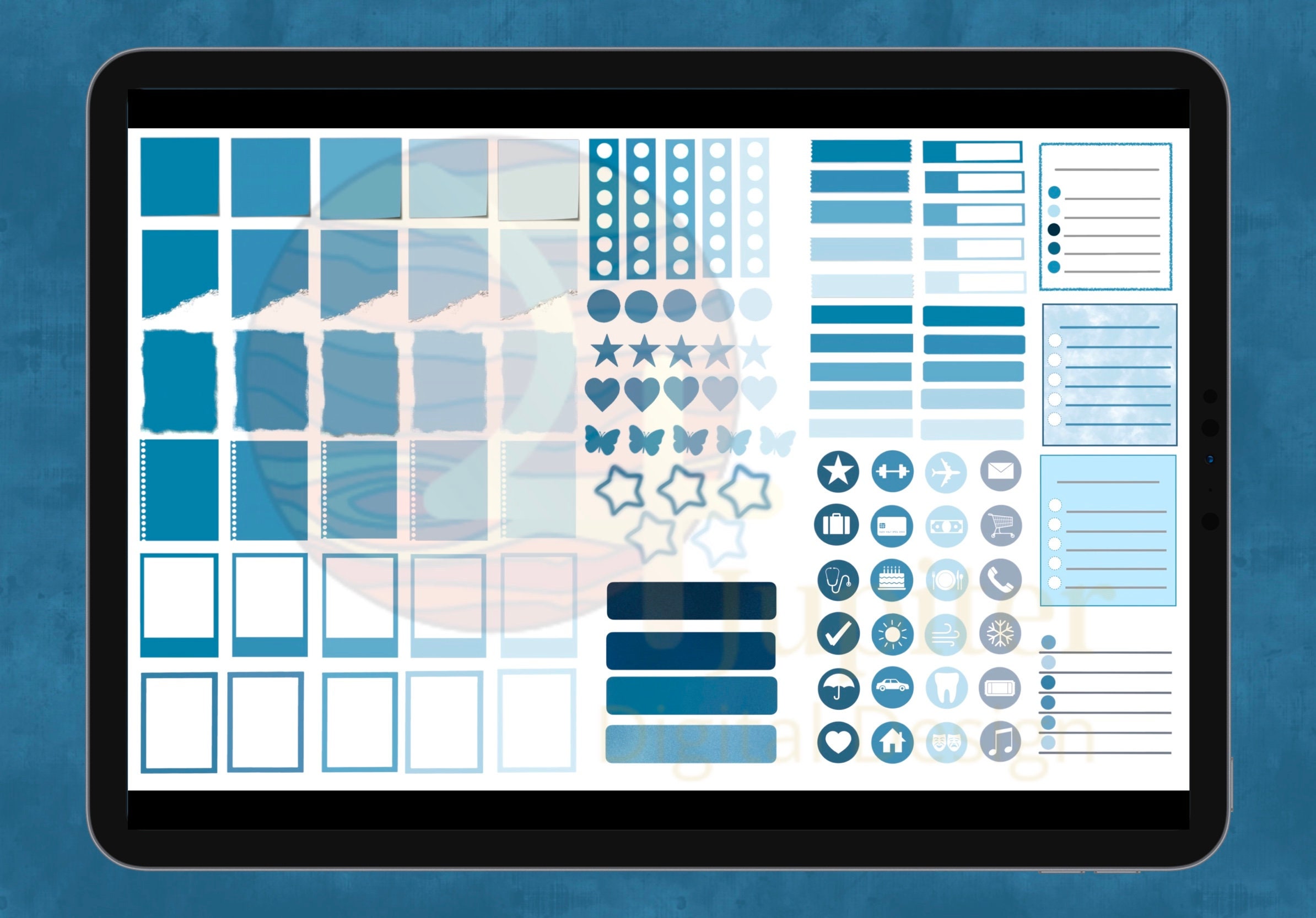 Digital Planner Stickers, Ocean Theme, Goodnotes Planner Stickers ...