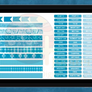 Digital Planner Stickers, Ocean Theme, Goodnotes Planner Stickers ...