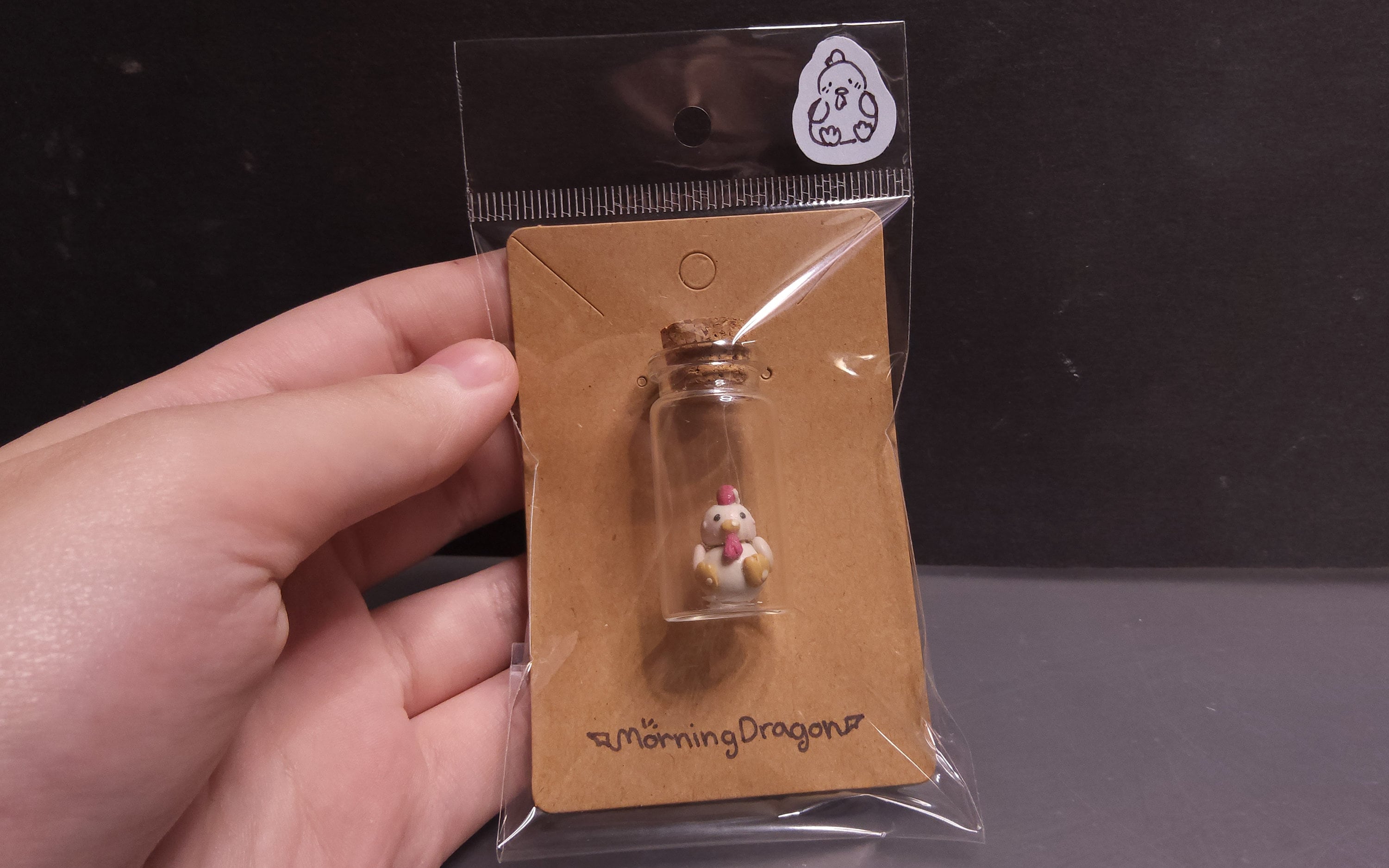 Chibi Chicken | Polymer Clay Figure | Mini Jar Pet - Etsy