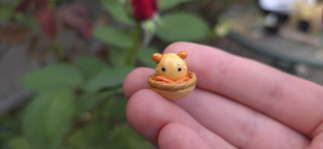 Egg Tart Octo | Mini Desk Buddy | Polymer Clay Figure - Etsy