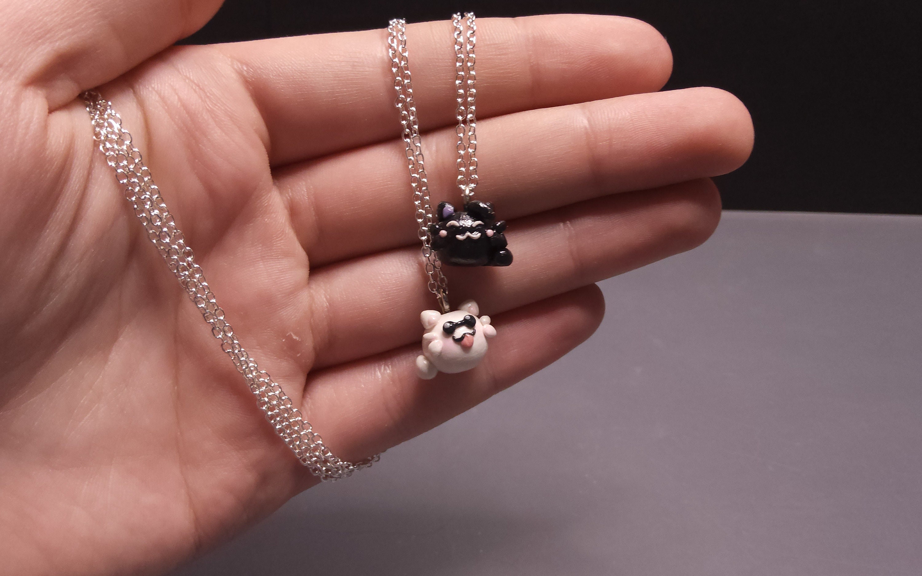 Gojo and Geto Cats JJK | Friendship Necklace & Charm| *made to Order ...