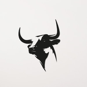 Bull Dxf Datei, Dxf-Ai-Pdf, Bull Vektor Art, Bull Laser Cut ...