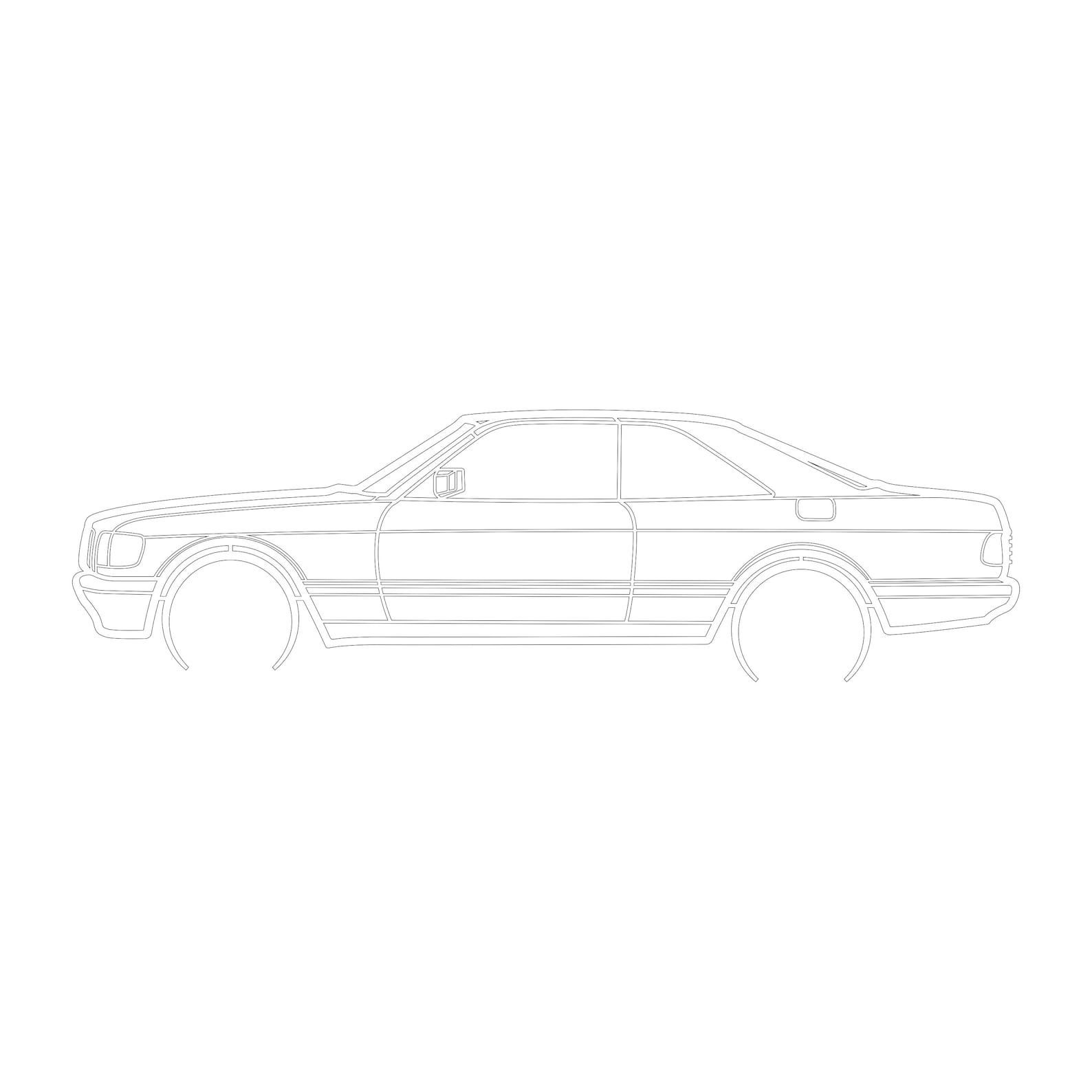 Car Dxf File, Dxf-ai-pdf, Classic Car Dxf, Car Laser Cut, Downloadable ...