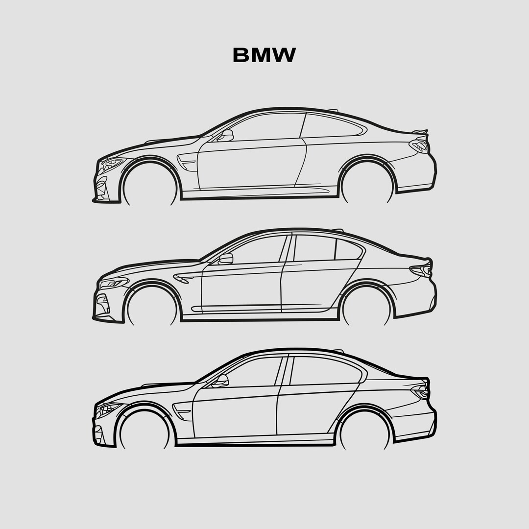 Car Dxf File, Dxf-ai-pdf, Car Vector Art, Car Laser Cut, Downloadable ...