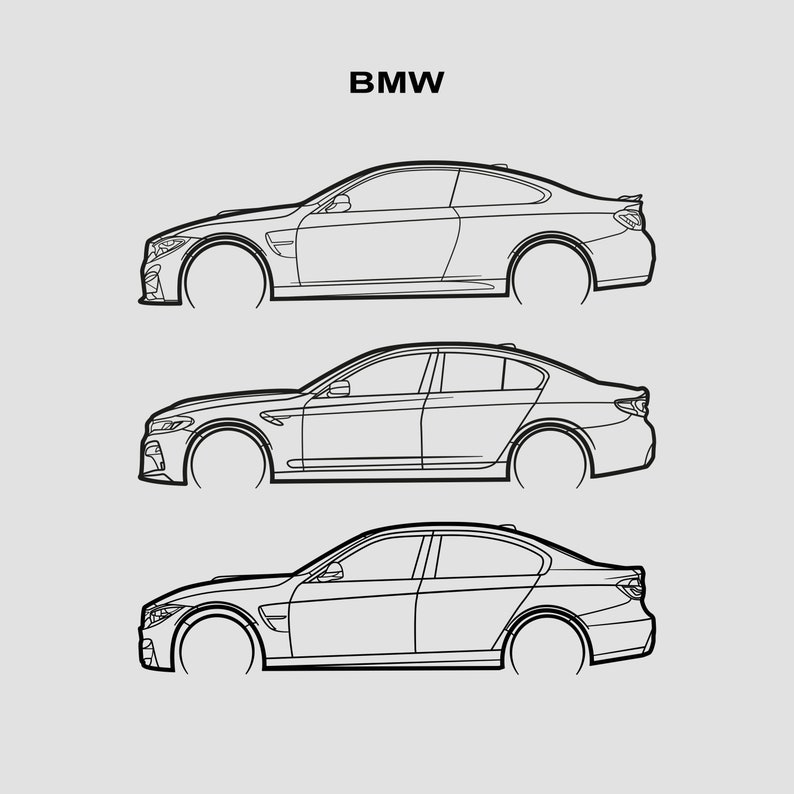 Car Dxf File, Dxf-ai-pdf, Car Vector Art, Car Laser Cut, Downloadable ...