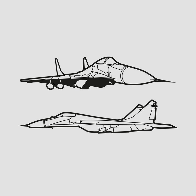 Plane Dxf File, Dxf-ai-pdf, Plane Vector Art, War Plane Laser Cut ...