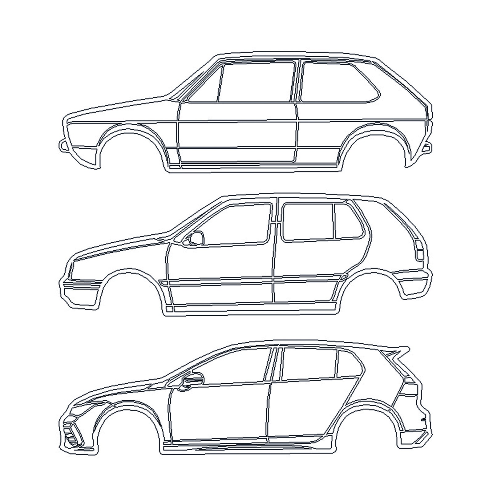 Car Dxf File, Dxf-ai-pdf, Car Vector Art, Car Laser Cut, Downloadable ...