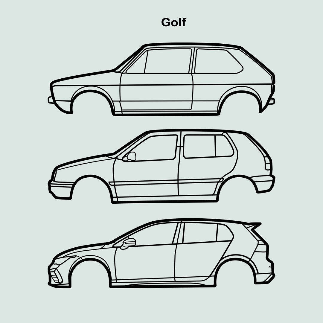 Car Dxf File, Dxf-ai-pdf, Car Vector Art, Car Laser Cut, Downloadable ...