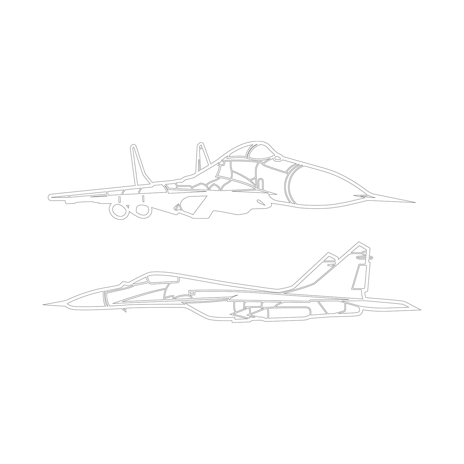 Plane Dxf File, Dxf-ai-pdf, Plane Vector Art, War Plane Laser Cut ...
