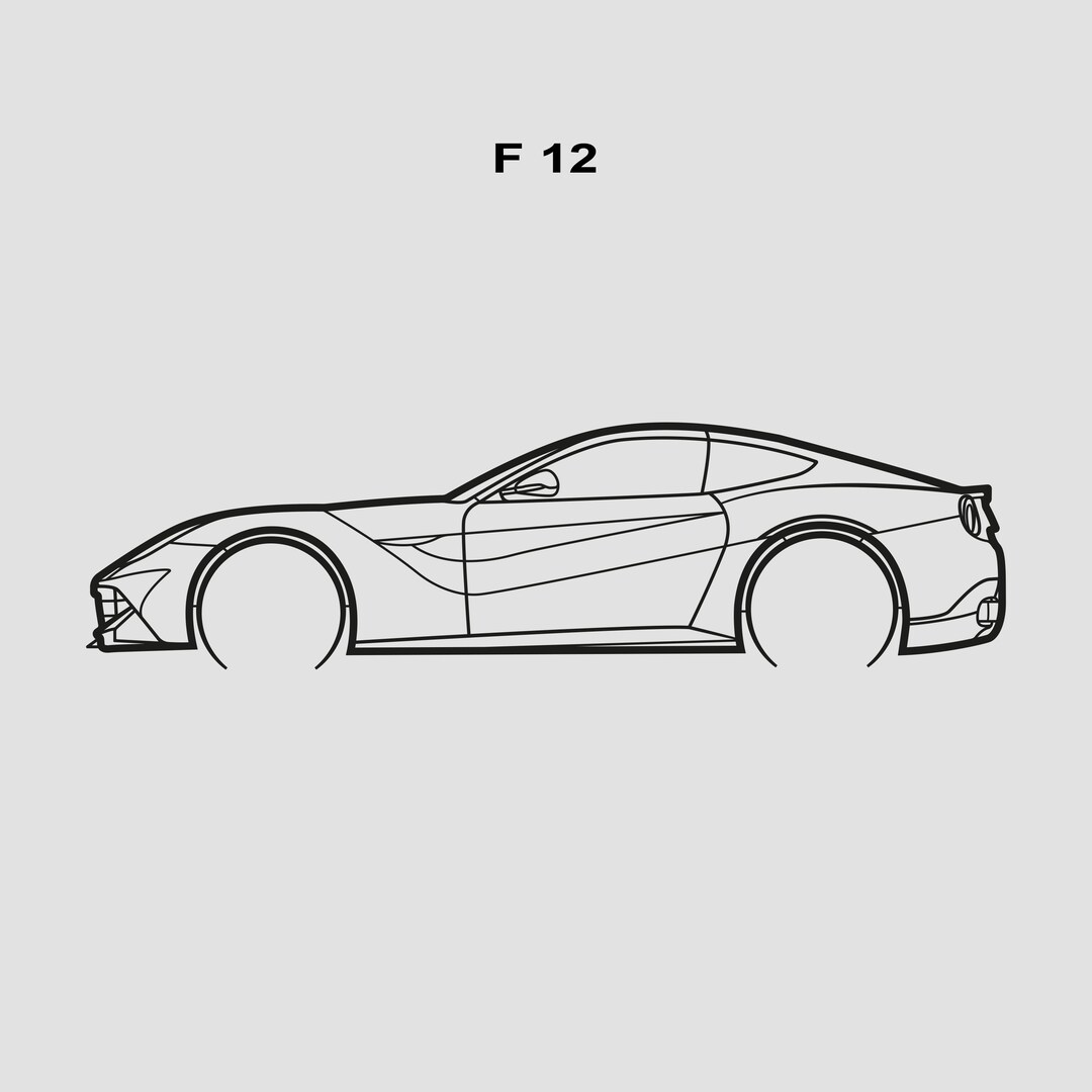 Car Dxf File, Dxf-ai-pdf, Car Vector Art, Car Laser Cut, Downloadable ...