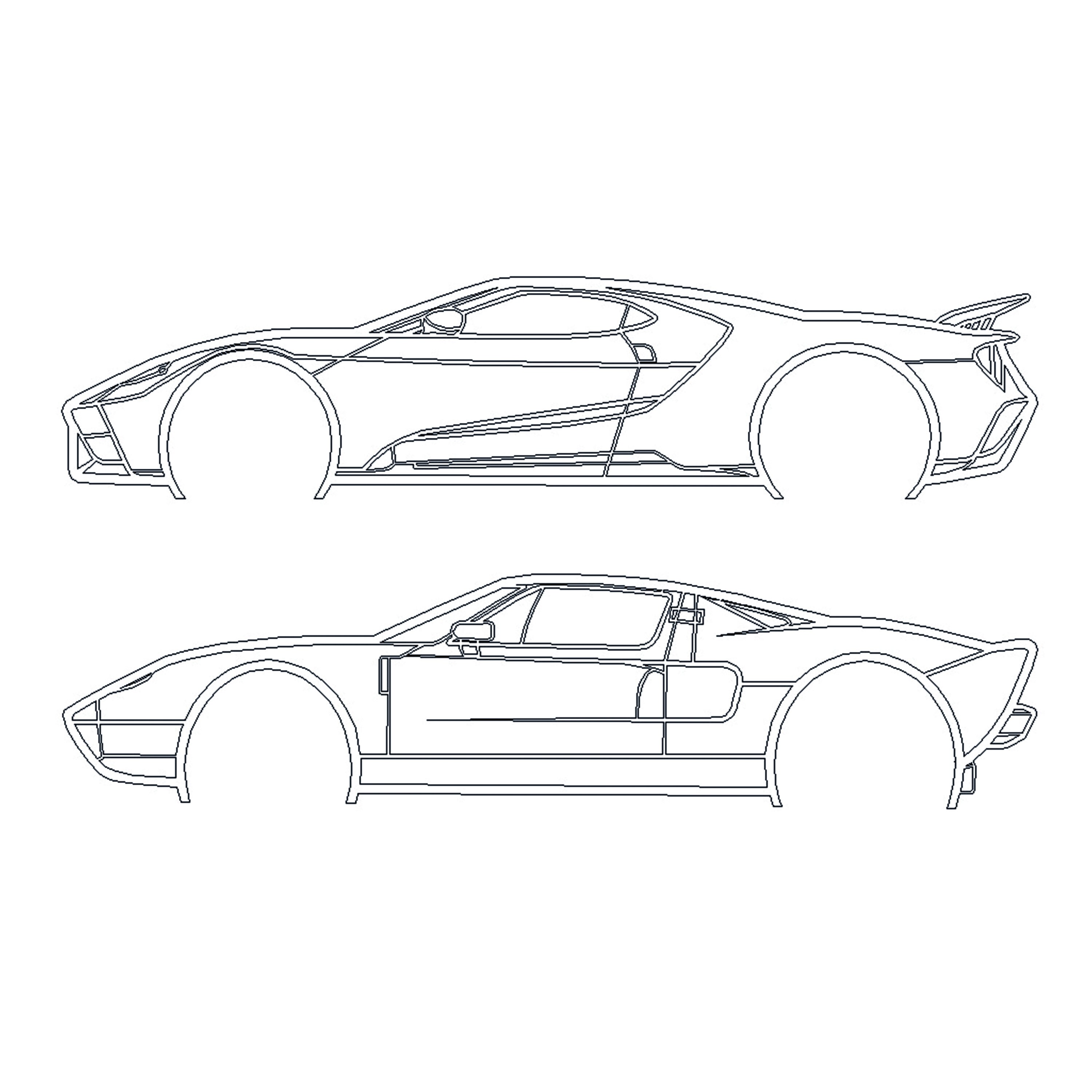 Car Dxf File, Dxf-ai-pdf, Car Vector Art, Car Laser Cut, Downloadable ...