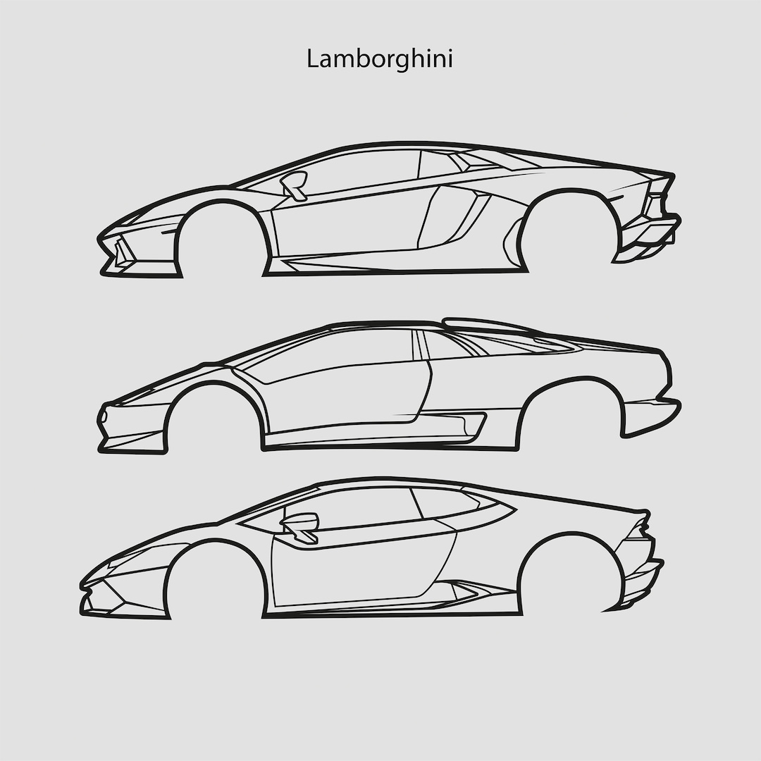 Car Dxf File, Dxf-ai-pdf, Car Vector Art, Car Laser Cut, Downloadable ...