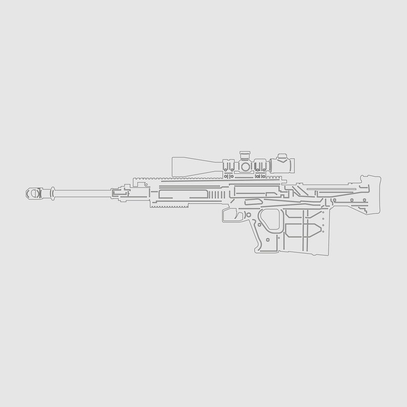 Rifle Dwg-svg-dxf-ai-pdf, Gun Vector Art, Rifle Laser Cut, Downloadable ...