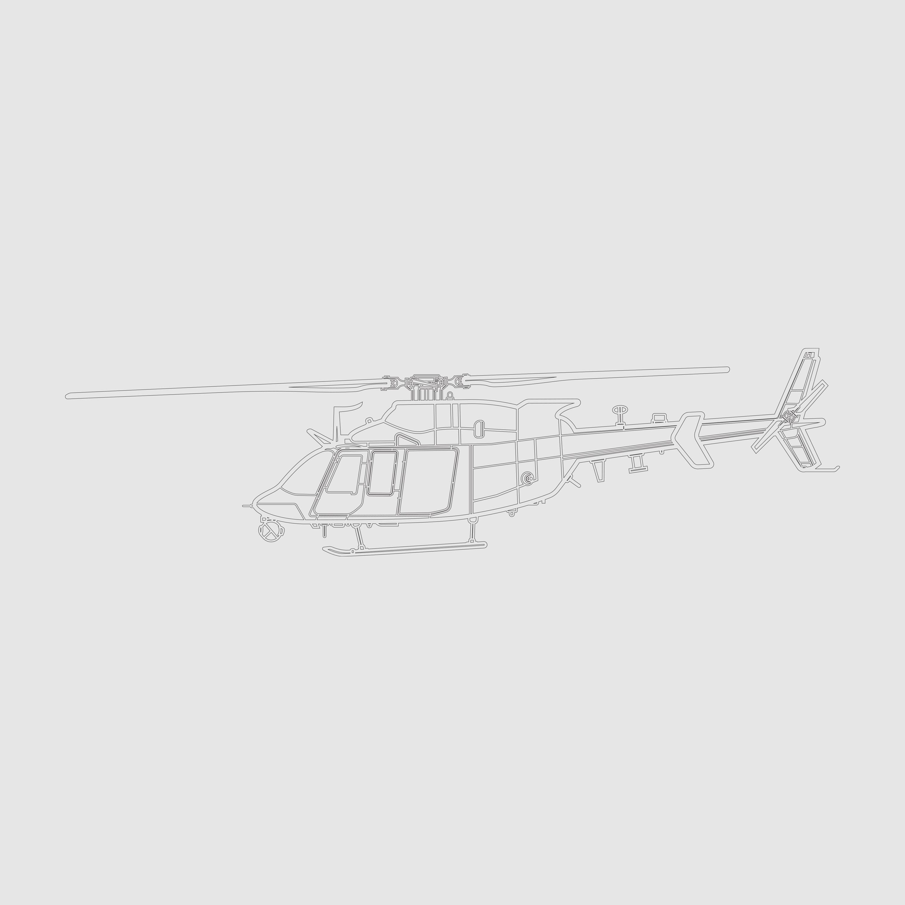 Helicopter Dxf File, Dxf-dwg-ai-pdf-svg, Chopper Vector, Laser Cut ...