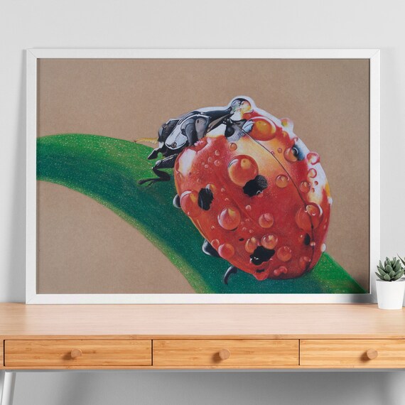 Ladybug Downloadable Art Ladybug Printable Art Wall Decor | Etsy