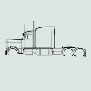 Truck Dxf File, Dxf-ai-pdf, Truck Vector Art, Truck Laser Cut ...