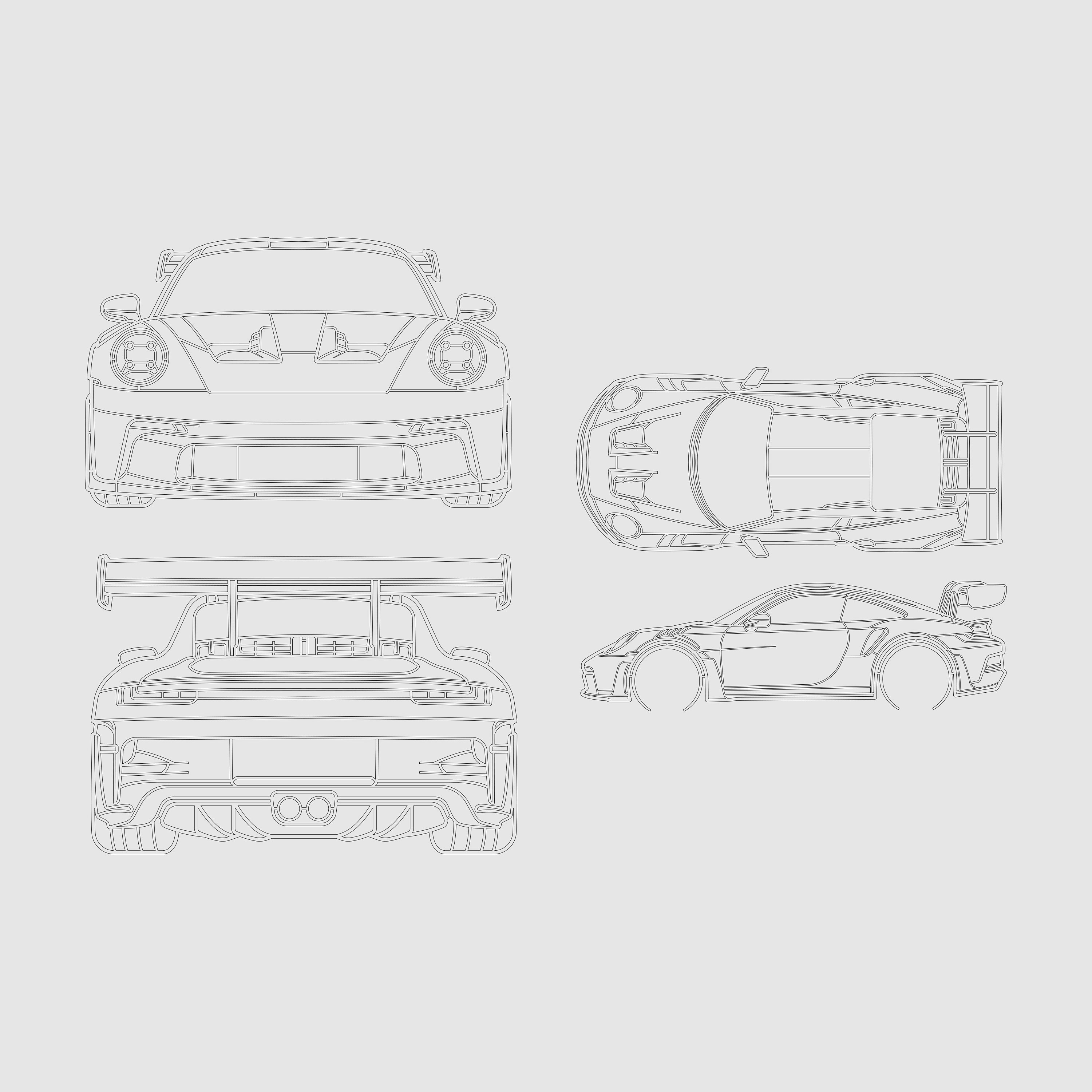 Car Dxf-dwg-ai-pdf-svg, Car Vector Art, Car Laser Cut, Downloadable Art ...