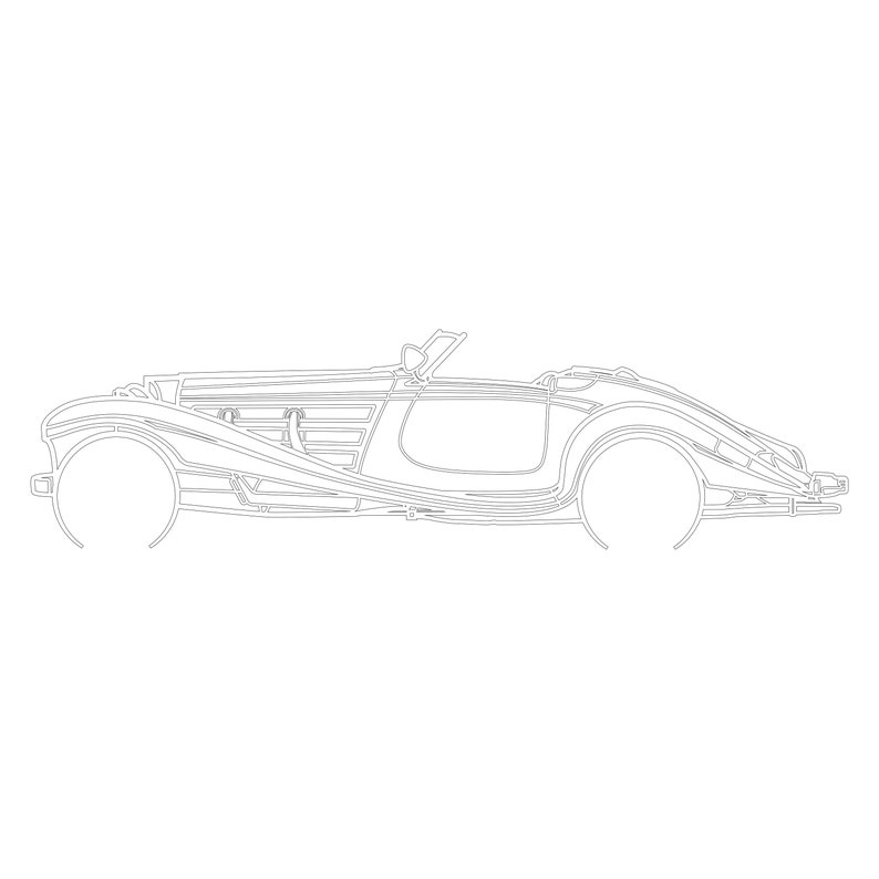 Car Dxf File, Dxf-ai-pdf, Classic Car Dxf, Car Laser Cut, Downloadable ...