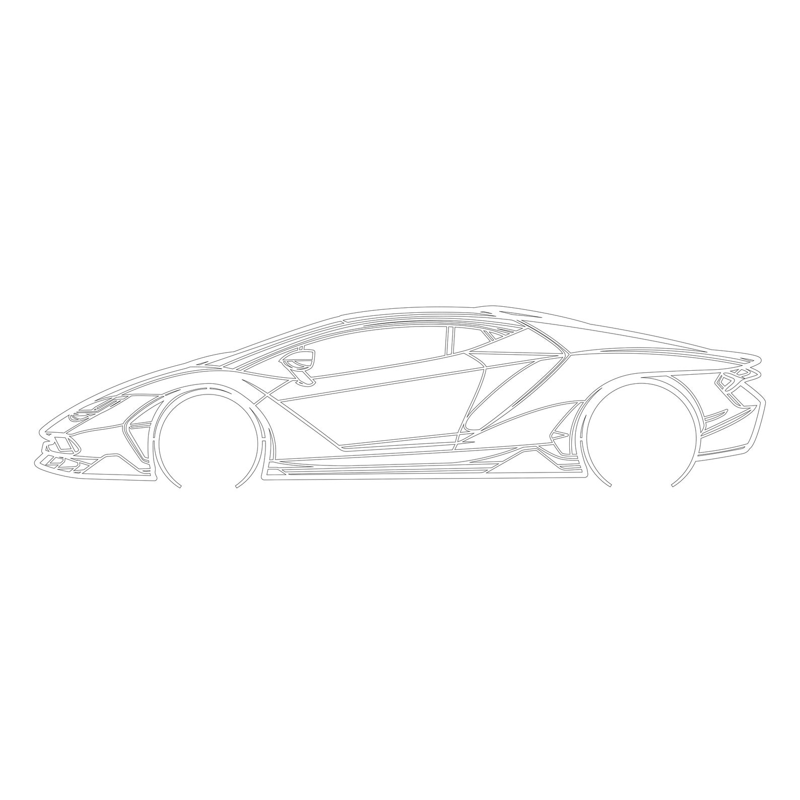 Car Dxf File, Dxf-dwg-ai-pdf, Supercar Dxf, Car Laser Cut, Car Dwg File ...