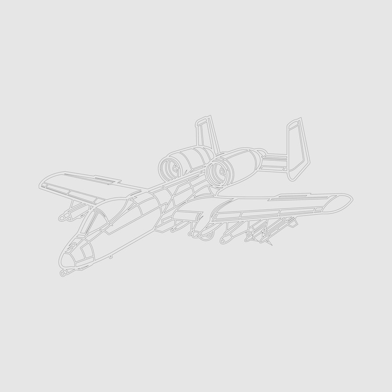 Plane Dxf File, Dxf-dwg-ai-pdf-svg, Plane Vector, Laser Cut ...