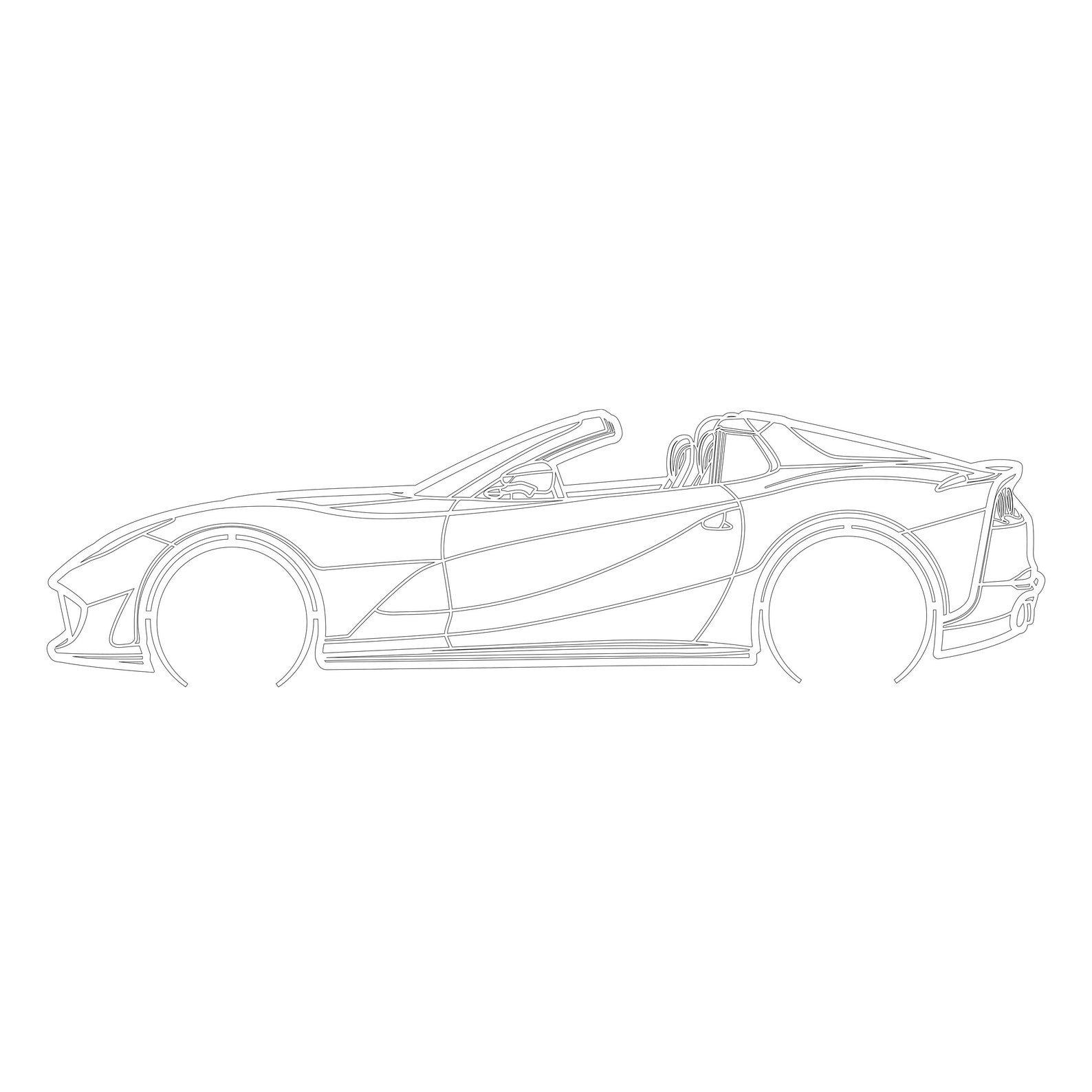 Car Dxf File, Dxf-dwg-ai-pdf, Supercar Dxf, Car Laser Cut, Car Dwg File ...