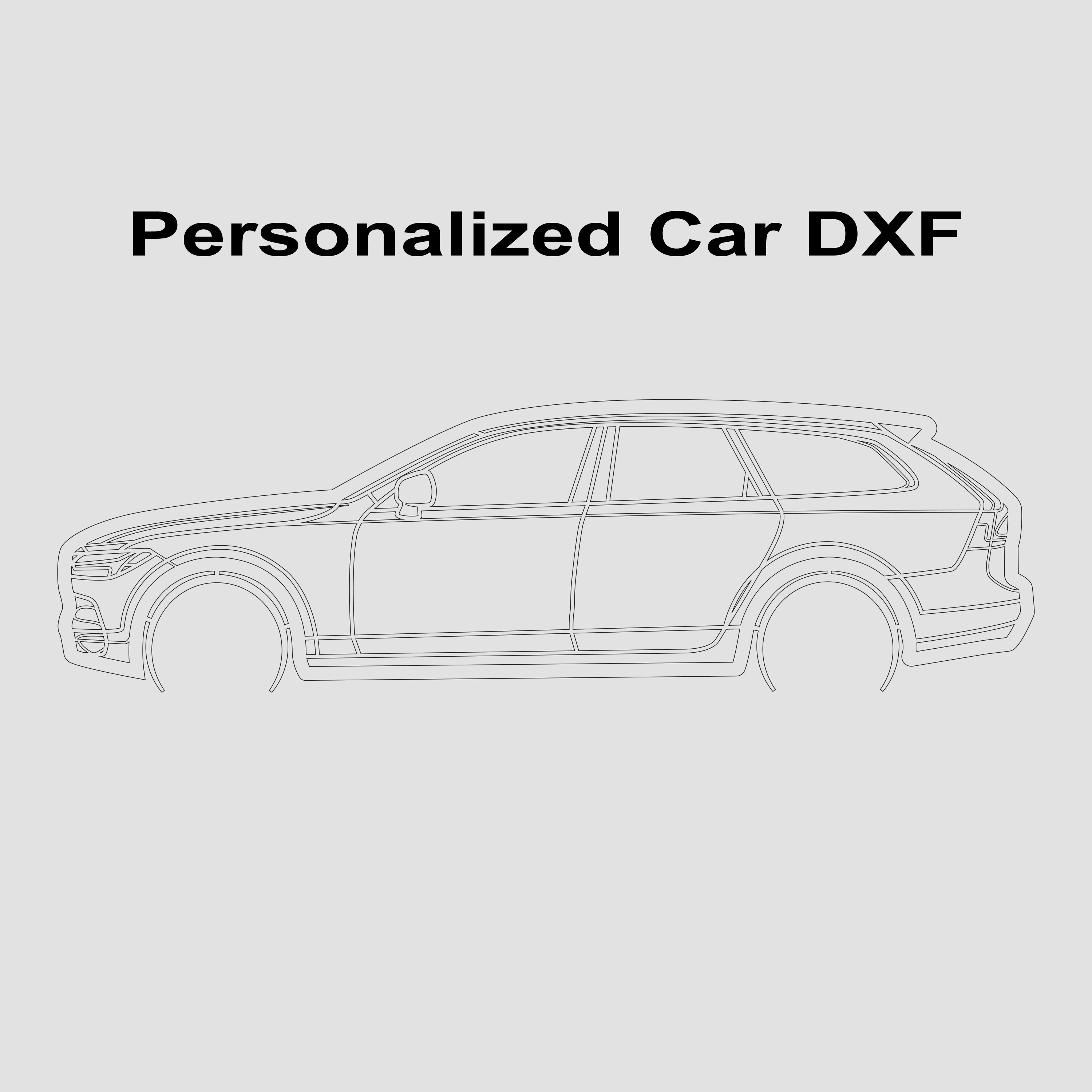 Personalised Car Dxf File, Dxf-ai-pdf, Car Vector Art, Car Laser Cut ...