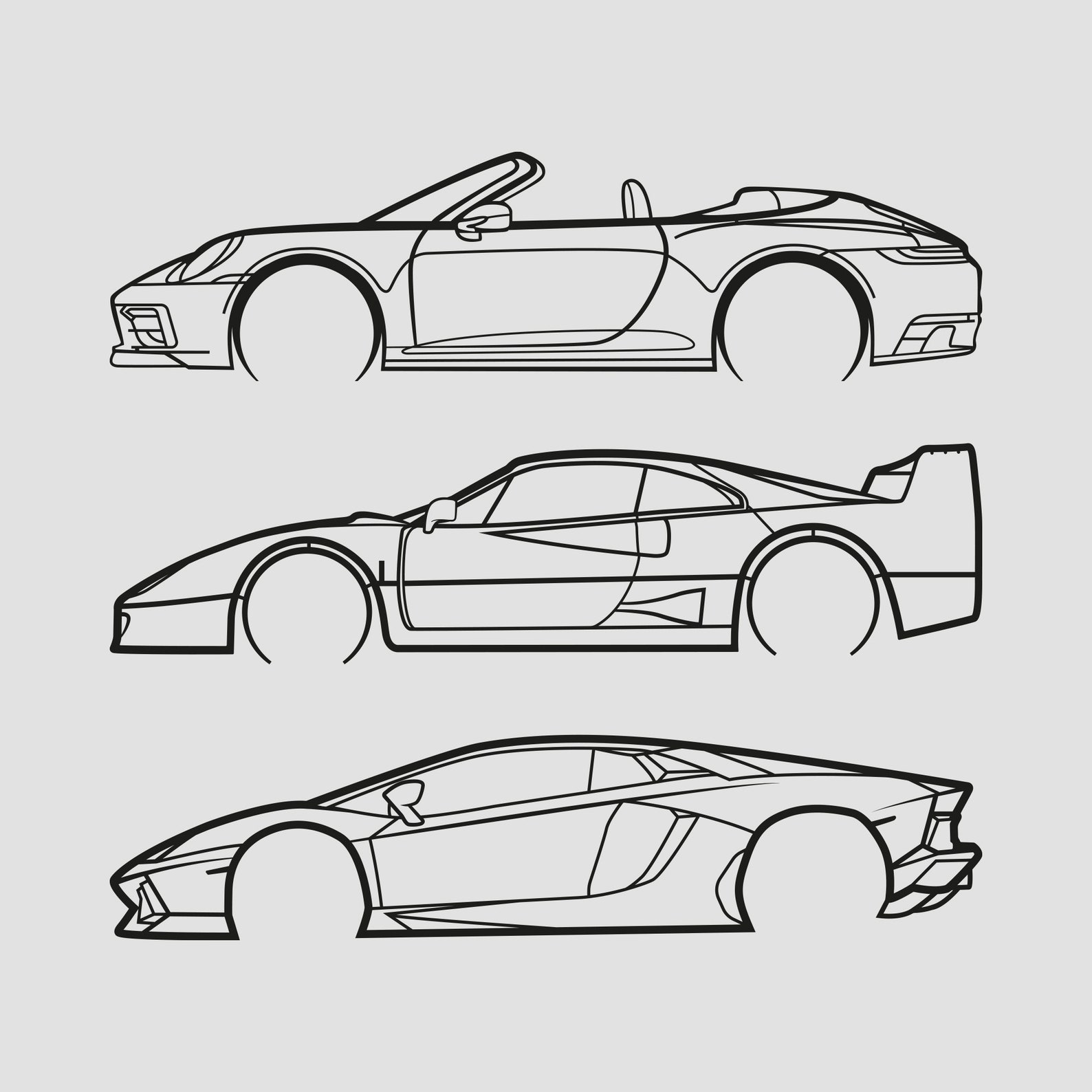 Car Dxf File, Dxf-ai-pdf, Car Vector Art, Car Laser Cut, Downloadable ...