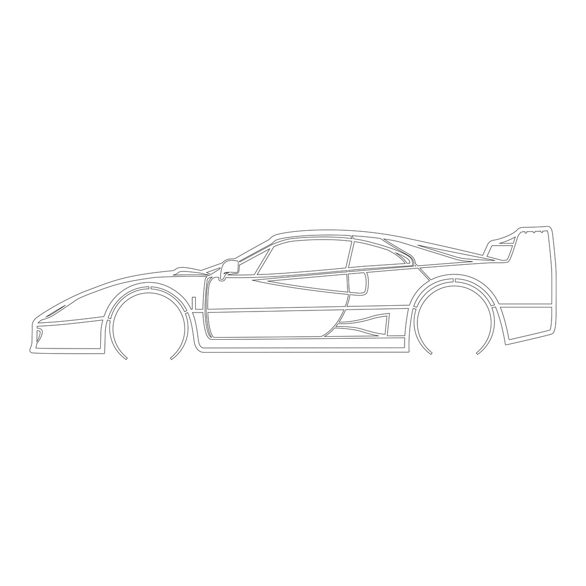 Car Dxf File, Dxf-ai-pdf, Car Vector Art, Car Laser Cut, Downloadable ...