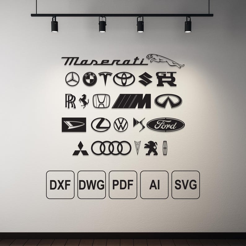 Car Logo Dwg-svg-dxf-ai-pdf, Car Vector Art, Car Laser Cut ...