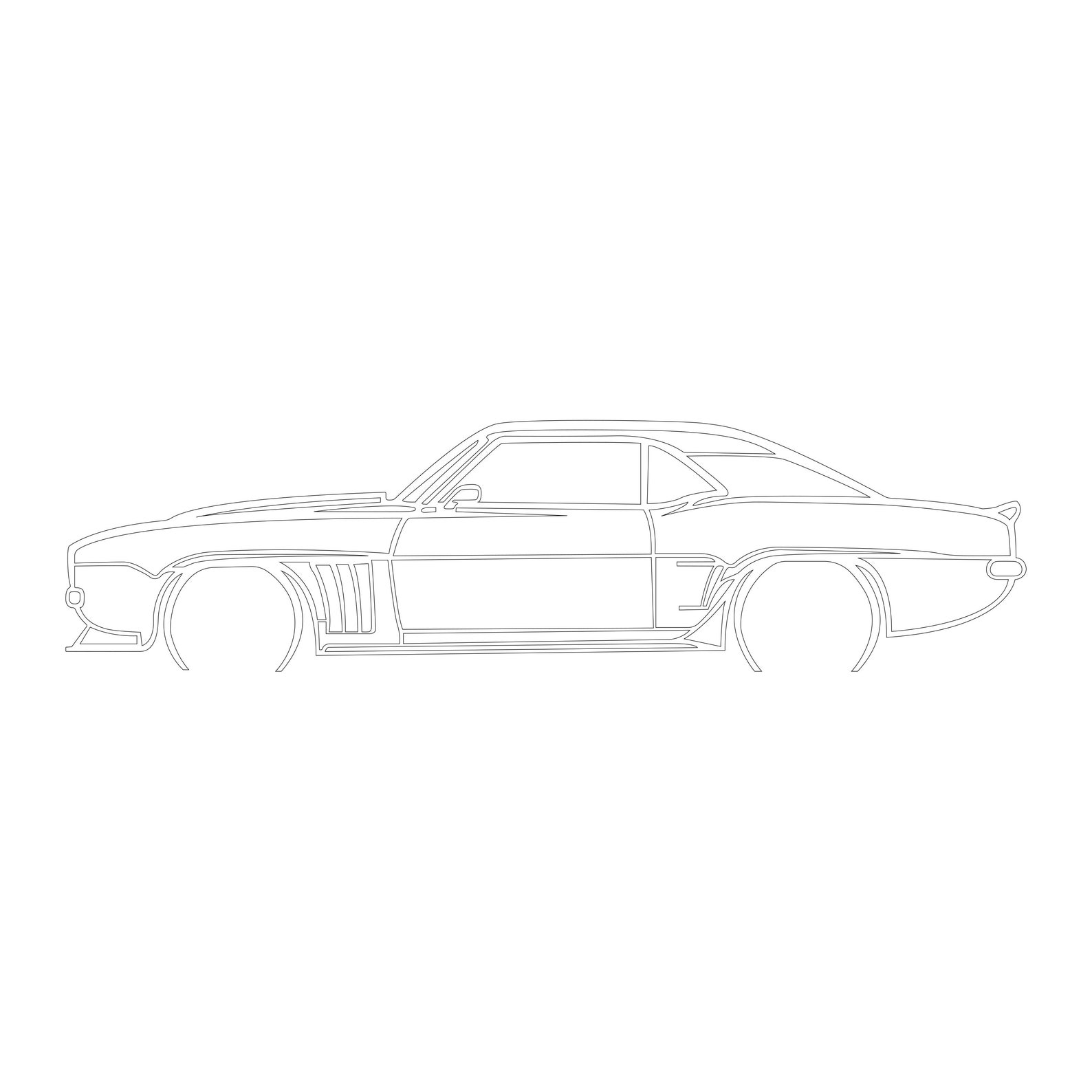 Car Dxf File, Dxf-ai-pdf, Car Vector Art, Car Laser Cut, Downloadable ...