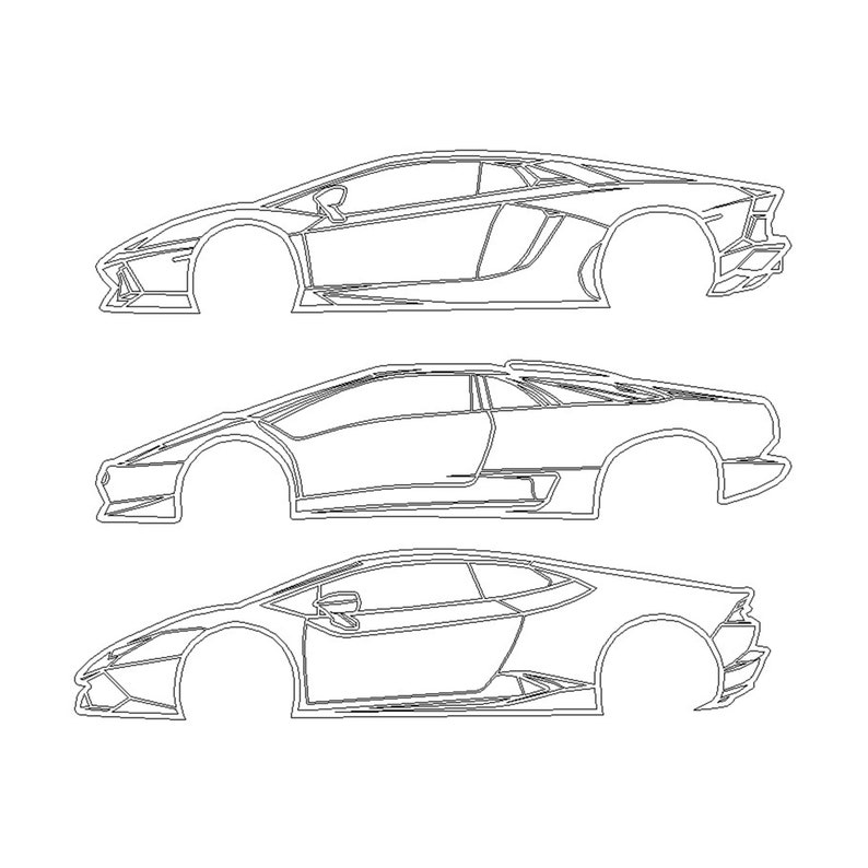 Car Dxf File, Dxf-ai-pdf, Car Vector Art, Car Laser Cut, Downloadable ...