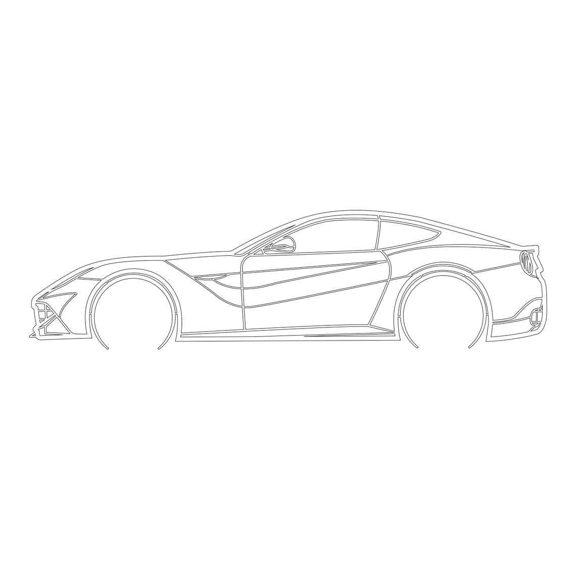 Car Dxf File, Dxf-ai-pdf, Car Vector Art, Car Laser Cut, Downloadable ...