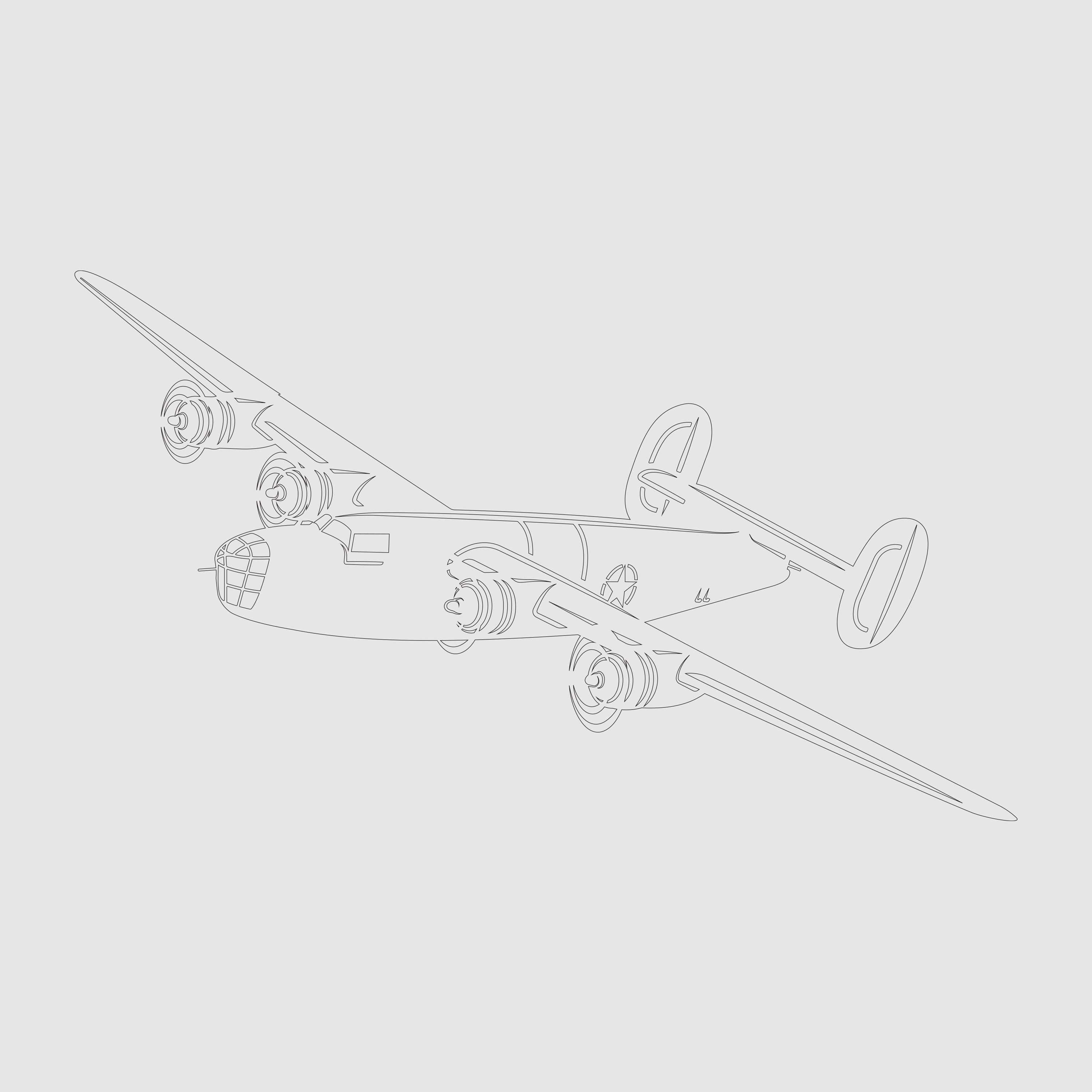Plane Dxf File, Dxf-dwg-ai-pdf-svg, Plane Vector, Laser Cut ...