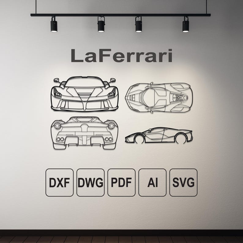 Car Dxf-dwg-ai-pdf-svg, Car Vector Art, Car Laser Cut, Downloadable Art ...