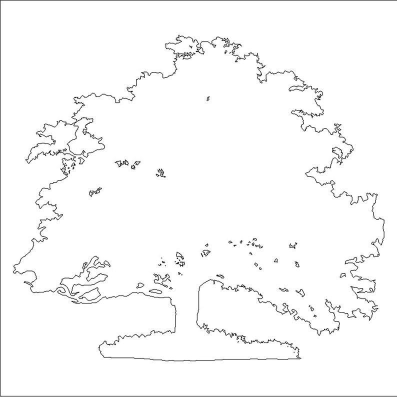 Tree Dxf File, Dxf-ai-pdf, Tree Vector Art, Tree Laser Cut ...
