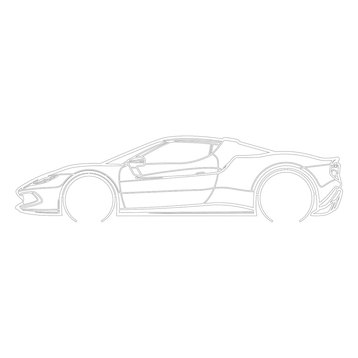 Car Dxf File, Dxf-dwg-ai-pdf, Supercar Dxf, Car Laser Cut, Car Dwg File ...