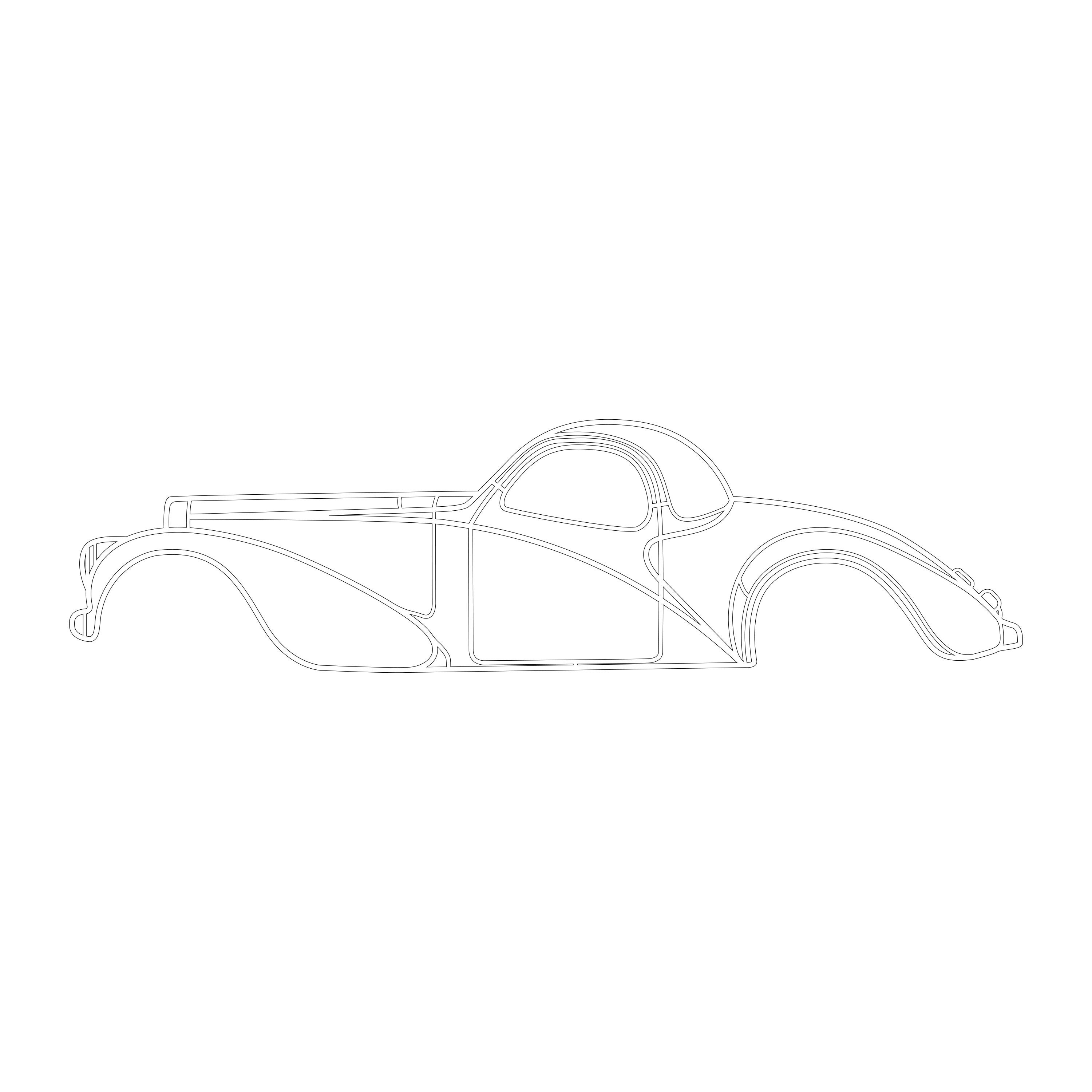 Car Dxf File, Dxf-ai-pdf, Car Vector Art, Car Laser Cut, Downloadable ...