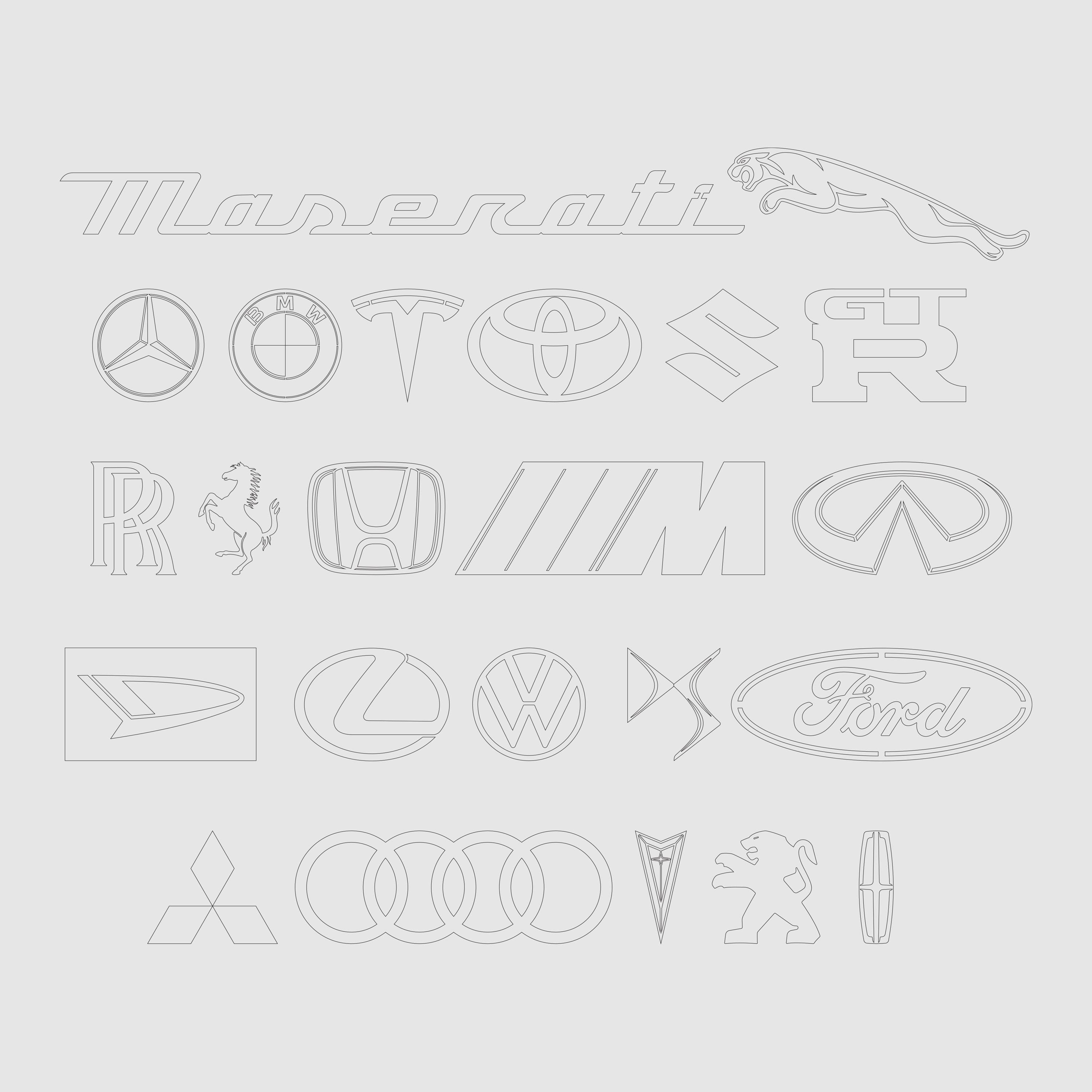 Car Logo Dwg-svg-dxf-ai-pdf, Car Vector Art, Car Laser Cut ...